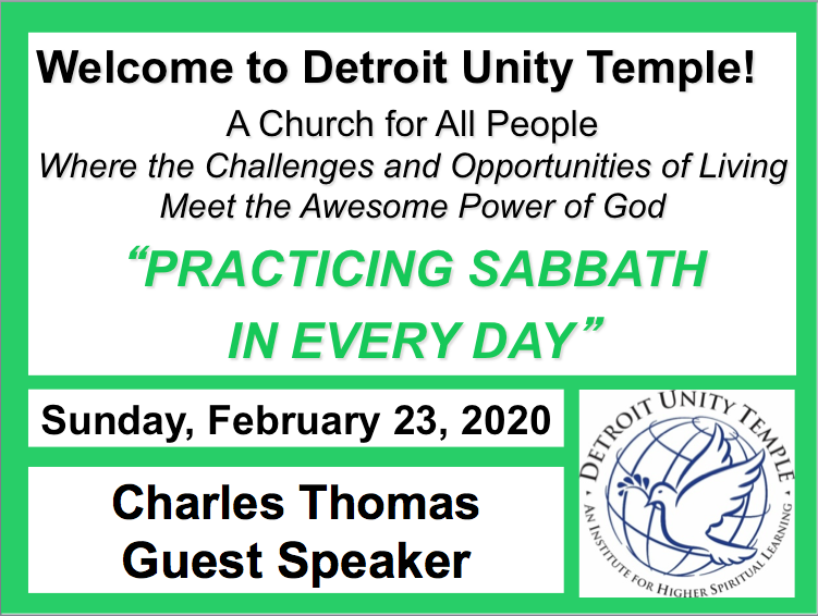Detroit Unity Temple: An Institute for Higher Spiritual Learning