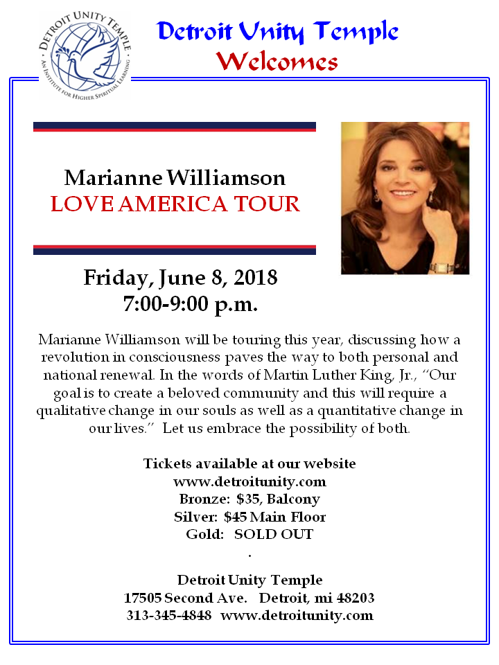 Detroit Unity Temple: An Institute for Higher Spiritual Learning